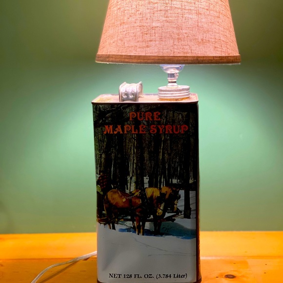 Accents | Rustic Maple Can Lamp | Poshmark